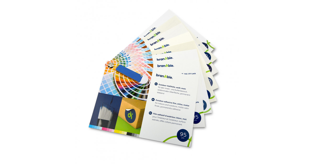 Brandible Musterset Aufkleber als Werbeartikel ab 10,00