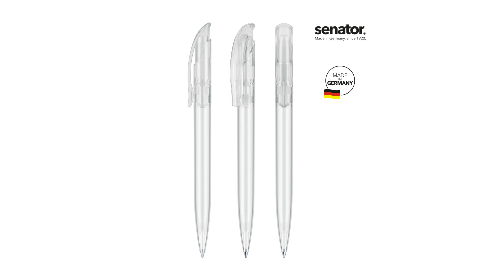 senator Challenger Frosted Druckkugelschreiber als Werbeartikel ab 0,54