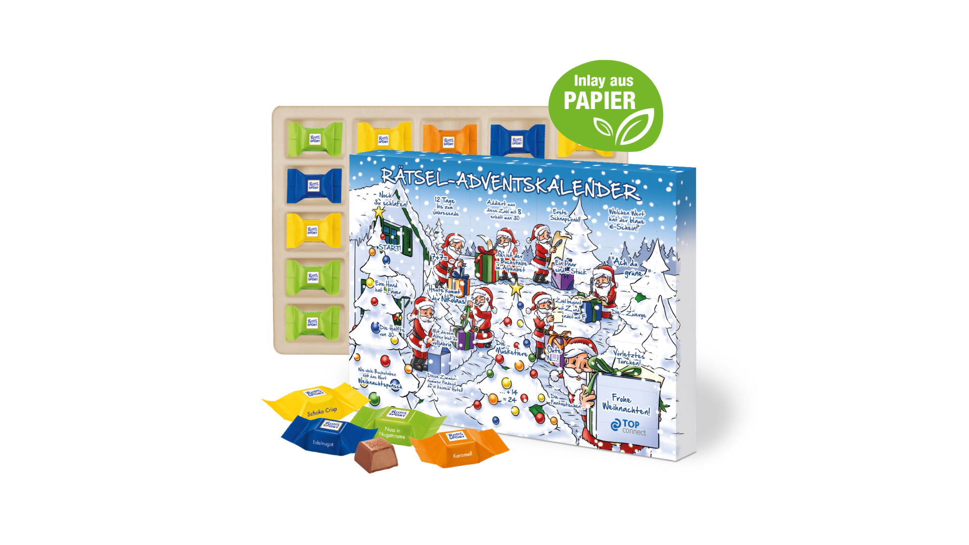 Adventskalender, Ritter SPORT Schokowürfel als Werbeartikel ab 8,30